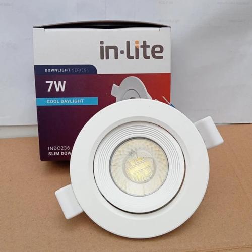 Jual slim downlight spotlight led inlite indc236 7w - 6500k - Jakarta ...