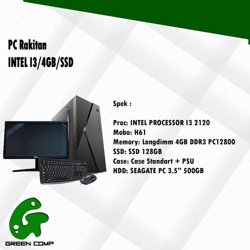 Jual PC Rakitan / Komputer Rakitan I3/4GB/SSD/HDD - CPU ONLY 128GB - Kota Surabaya - Green ...