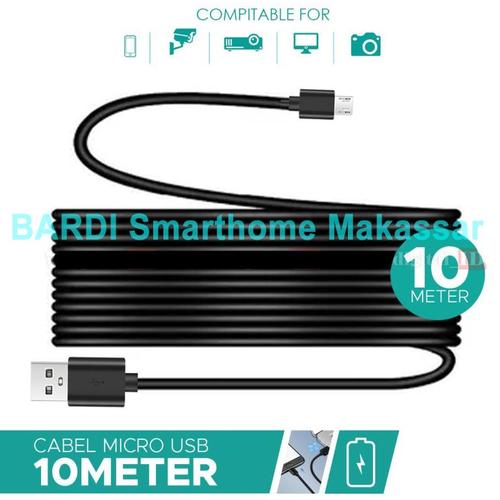 Jual Kabel Micro USB 10 METER Charge Kabel Cas Panjang IP Cam Camera Kamera - 10 Meter, Type C ...