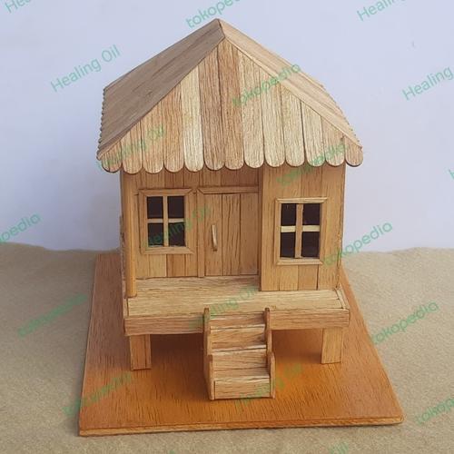 Jual Miniatur Rumah Adat Jawa Barat - Perahu Kumureb - Stik Es Krim ...