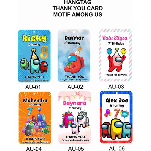 Jual Hangtag Kartu Ucapan terima kasih Ulang Tahun Anak VARIAN 2 ...