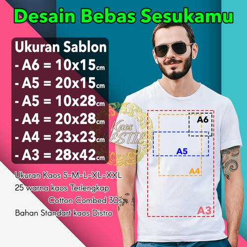 Jual Kaos sablon custom Cotton Combed 30s Pria Wanita DTF Polyflex ...