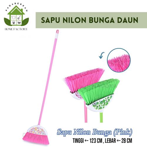 Jual Sapu Nilon Bunga Sapu Plastik Warna Sapu Lantai Broom Pink Nagoya ...