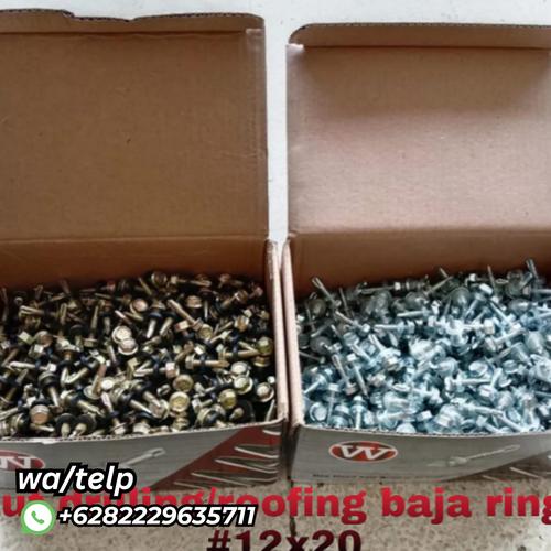 Jual baut drilling 12x20 merk W, baut galvalum, baut baja ringan 1 box ...