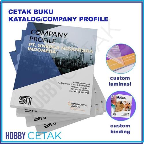 Jual Cetak Buku Majalah Katalog Company Profile (Compro) Ukuran A4 Binding - 40 Halaman, Tanpa ...