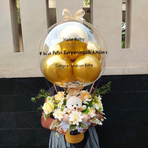 Jual Buket Wisuda Balon Boneka Full Bunga Bucket Bouquet Balloon ...