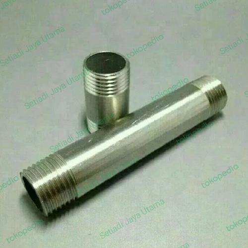 Jual Pipa Nepel Stainless SS304 Drat 2" inch ( Panjang 20cm ) - Jakarta ...