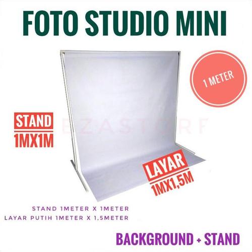 Jual Stand Dan Background Layar Foto Studio Mini 150cm X 100cm Foto ...