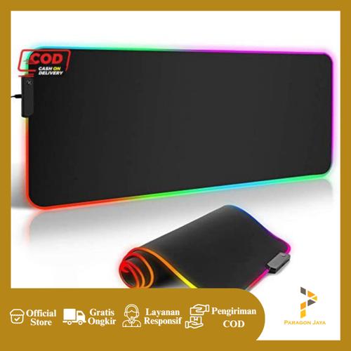 Promo Mouse Pad Razer Gaming Mousepad Illuminated Office Shortcut LED ...