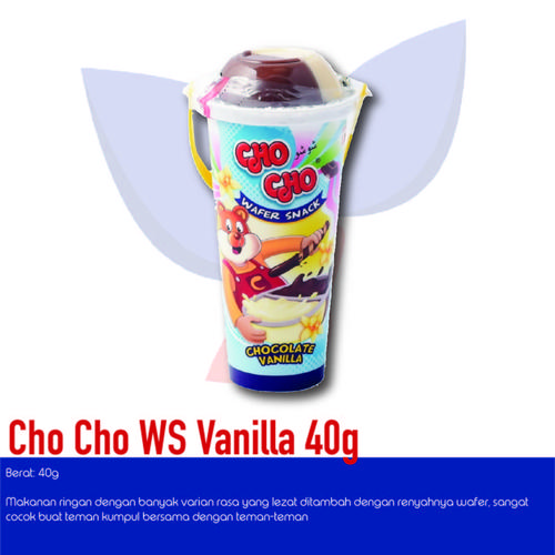 Jual Cho cho Wafer Snack Rasa Vanila Vanilla 40 gr 1 TRAY / 10 PCS ...