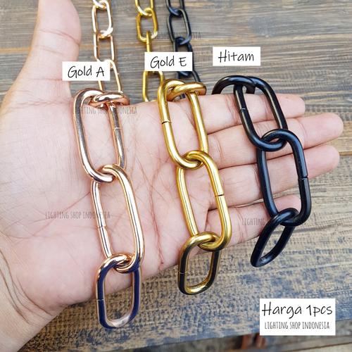 Jual Rantai untuk lampu gantung warna hitam dan gold chrome emas Size ...