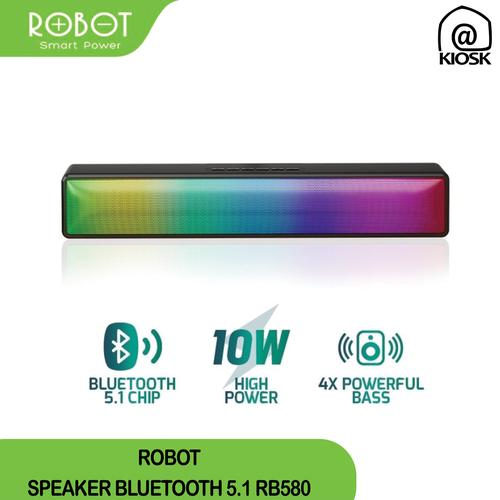 Jual ROBOT RB580 RGB Speaker Bluetooth Soundbar Powerful Bass 10W ...