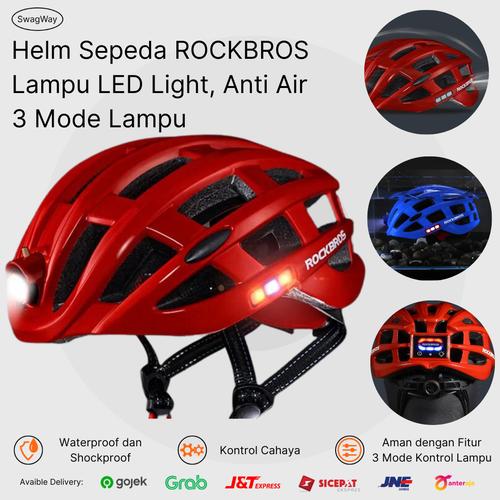 Jual Helm Sepeda Lampu LED Light ORIGINAL Bike Helmet ROCKBROS ZN1001 ...