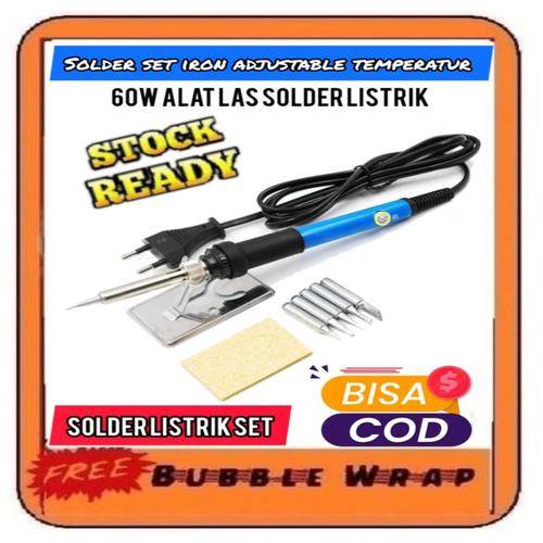 Jual SOLDER SET IRON ADJUSTABLE TEMPERATURE 60W ALAT LAS SOLDER LISTRIK - Solder + Stand ...