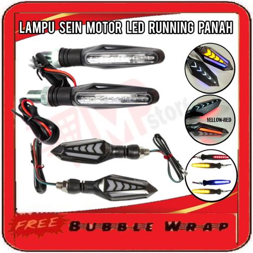 Jual Lampu Sein Motor LED DRL sen Running 2 warna senja Biru model ...