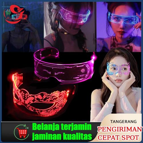 Jual Kacamata Double Led Cool Light Technological Glasses Lampu Light ...