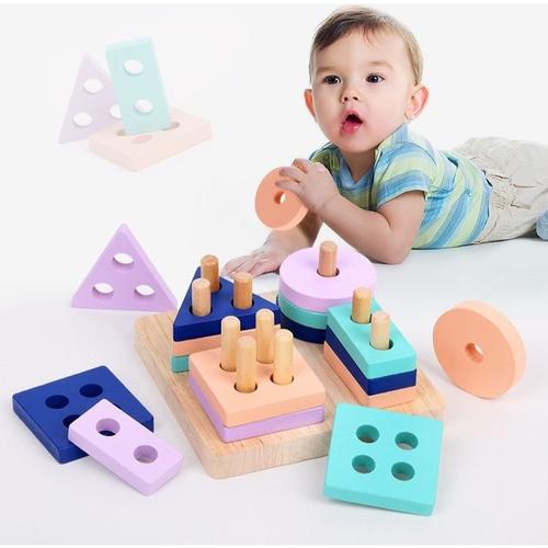 Jual Mainan Papan Puzzle Puzzel Kayu Susun Blok Balok Kotak Bentuk ...