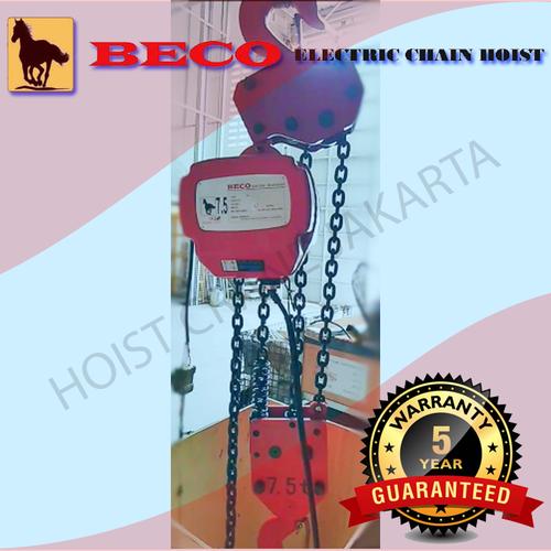 Jual Electric Chain Hoist Cap 7,5 Ton 6 Mtr + MOTOR TROLLEY BECO KOREA ...