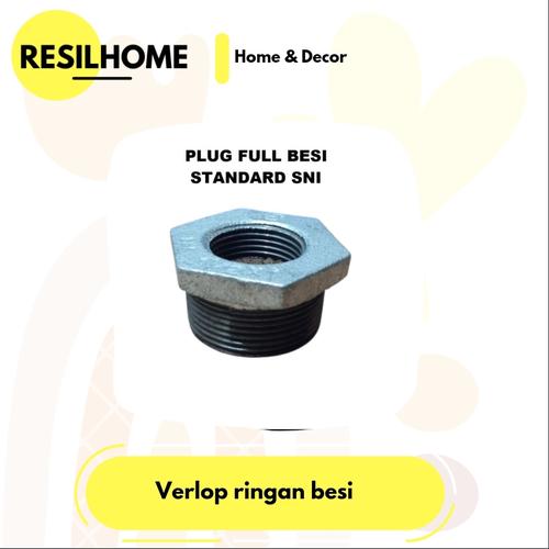 Jual fitting pipa drat luar 11/4 × 3/4 flok ring verlop ring besi ...