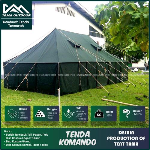 Jual Tenda Komando TNI - Uk 4M x 6M Militer Army Camping Pramuka - 1Set ...