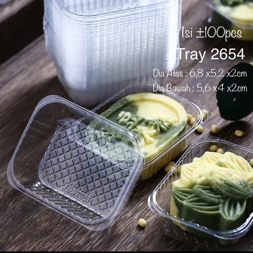 Jual kotak mika kemasan nastar tray mika cookies mika mochi isi 100 ...