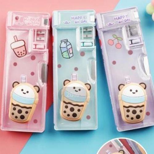 Jual KOTAK PENSIL MULTIFUNGSI/PENCIL CASE BOBA/PENSIL BOX MAGNET 21114A ...
