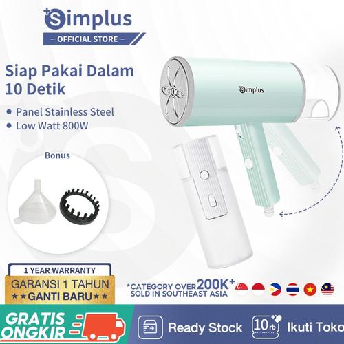 Jual Simplus Setrika Uap low watt 800w Lipat Ringan Steamer Foldable - putih 008 1200W - Kab ...