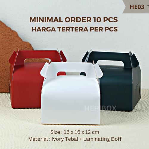 Jual Gable Box Tebal Hampers Gable Box Kue Kering l HE01 HE03 HE04 HF01 - HF01, Maroon - Kota ...