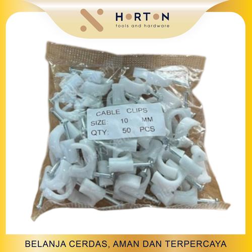 Jual Klem Jepit Kabel Paku Beton / Klip Round Cable Clip Listrik Per ...