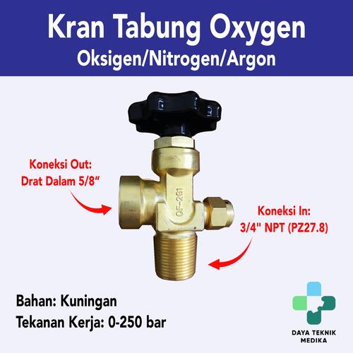 Jual Kran Tabung Oksigen Kuningan - Brass Oxygen Cylinder Valve ...
