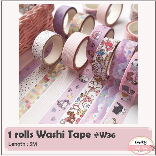 Jual 1roll Retro washi tape Masking Tape Selotip kertas isolasi stiker ...