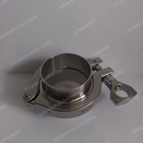 Jual clamp ferrule sanitary set stainless ss304 ukuran 3/4" inch ...