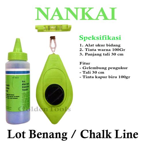 Jual Sipatan Tinta Marking Lot Benang NANKAI Chalk Line 30M sipat ...