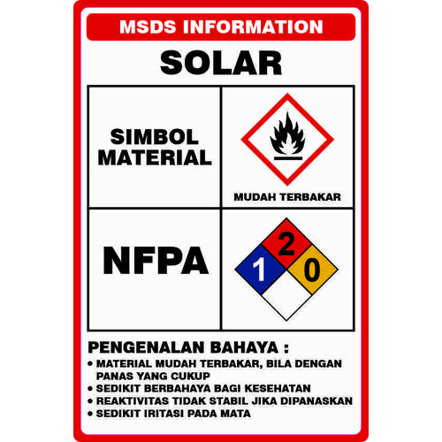 Jual MSDS INFORMATION SOLAR - A4 (21 x 29,70 cm) - Kota Cimahi - Safety ...