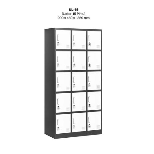 Jual Loker locker kantor sekolah mall kampus file dokumen besi 15 pintu ...
