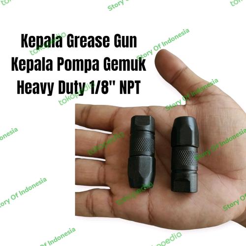 Jual Kepala Grease Gun Pompa Gemuk Hitam Heavy Duty 1/8" NPT Coupler ...