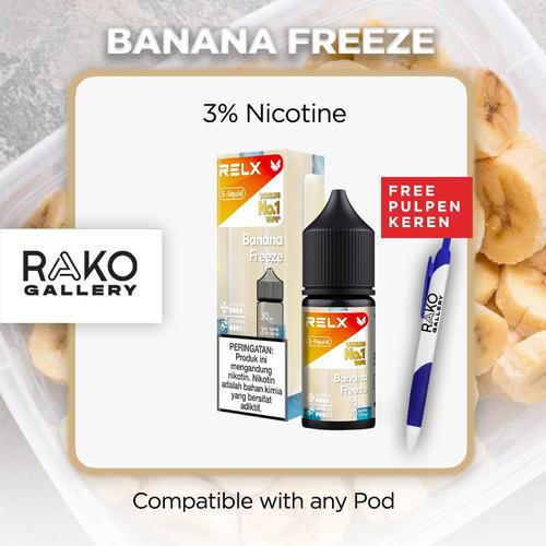 Jual RELX Liquid Salt Nic 30ml Pod All Flavors - Banana Freeze ...