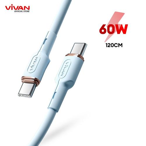 Jual VIVAN Kabel data Charger Type C to C 60W for Android / iPhone 15 ...