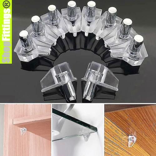 Jual Pen Besi Ambalan Penyangga kayu kaca Lemari Cabinet Pin Shelf ...