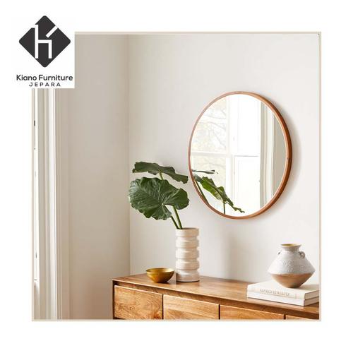 Jual Cermin Bulat Diameter 60 cm Frame Cermin Kayu Jati Cermin ...