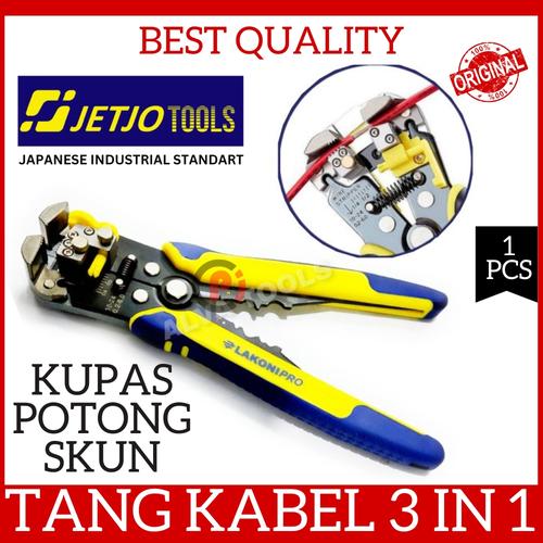 Jual JETJO TOOLS Tang 5 in 1 Kupas Potong Pasang Skun Kabel Wire ...