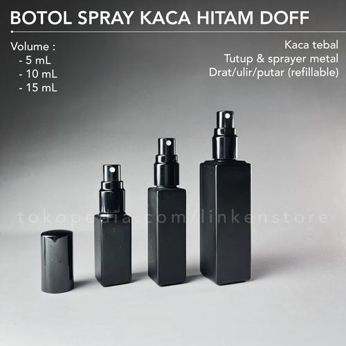 Jual Botol Spray Parfum Kaca HITAM DOFF Matte - Vial Discovery Set Size ...