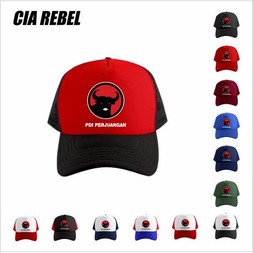 Jual Topi Jaring Trucker PDI Perjuangan - Hijau Army, Ukuran Dewasa ...