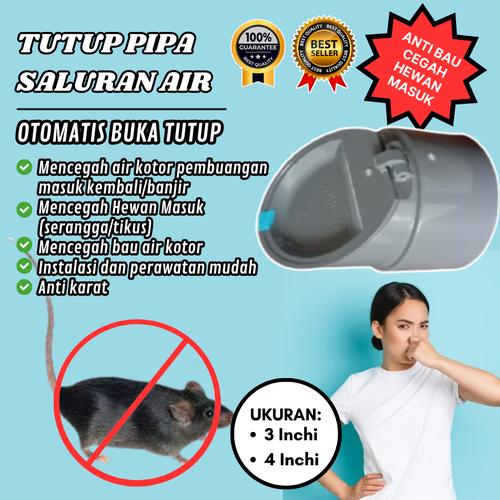 Jual back flow valve Anti Tikus ukuran 4 inchi fitting paralon pvc ...