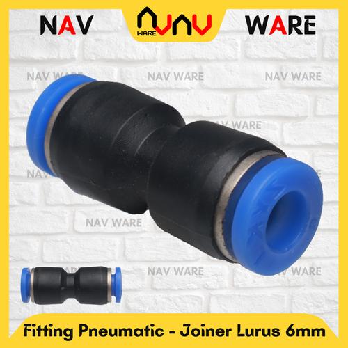 Jual Fitting Pneumatic Joiner Lurus Slip Lock Selang PU 6mm Nozzle ...