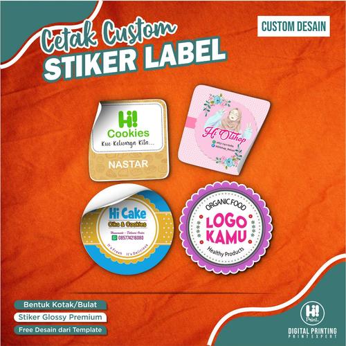 Jual Cetak Stiker Label Bulat Kemasan Produk Custom ukuran macam macam ...