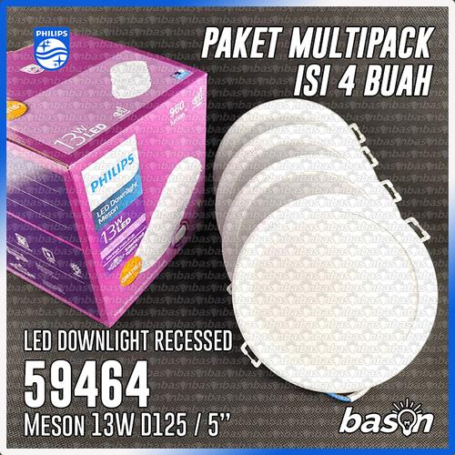 Promo PHILIPS Multipack isi 4 bh Meson 59464 - LED Downlight 13W 5 inch ...