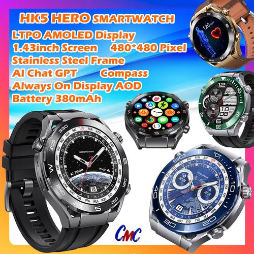 Jual HK5 Hero Smartwatch LTPO AMOLED Ultimate 1.43inch Watch Pria ...