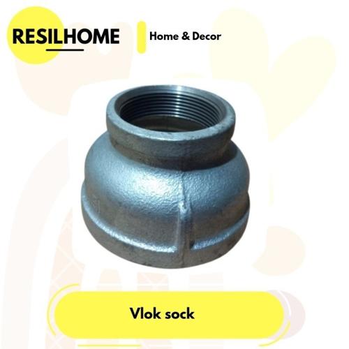 Jual vlok sock drat dalam full besi soket doble shock ukuran 4 × 3 ...