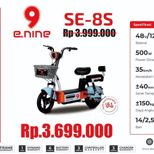 Jual sepeda listrik E Nine Se 8s - Kab. Bandung - Bandung Ponsel ...